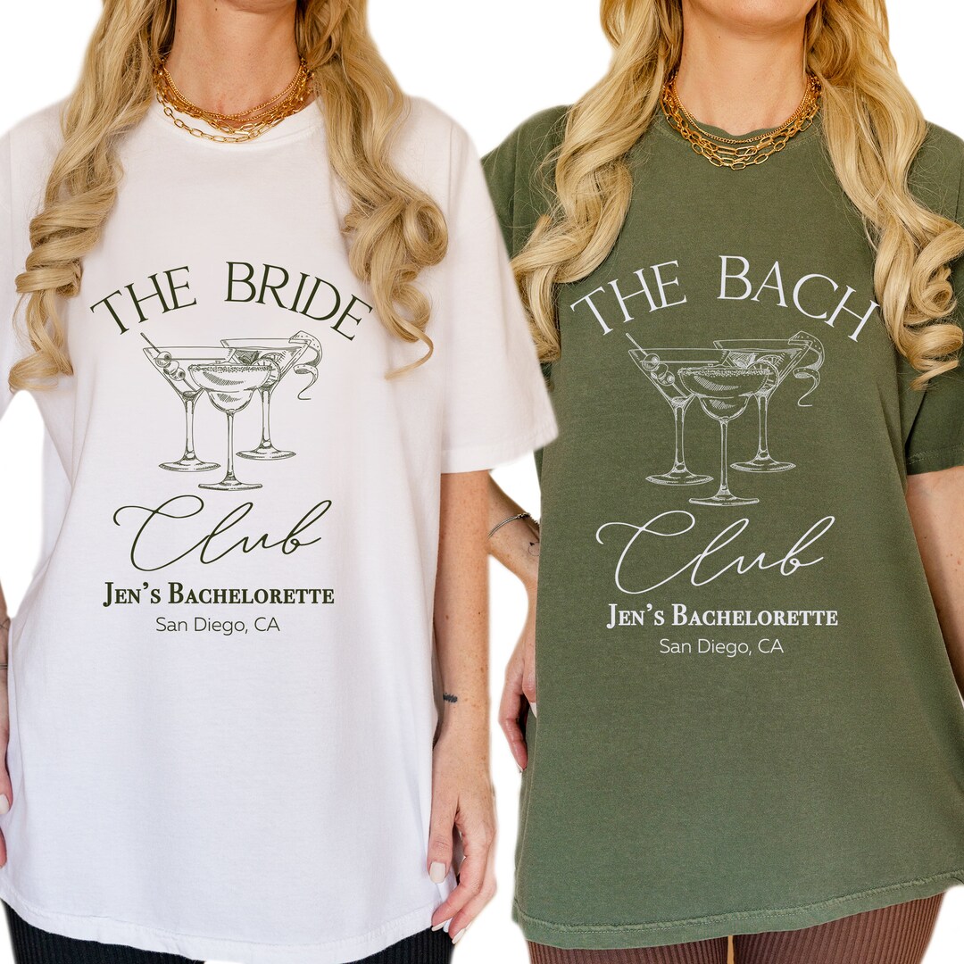 The Bach Club and the Bride Club Bachelorette T-shirt Set Vintage Bride ...