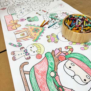 Christmas Giant Coloring and Activity Roll for Kids Coloring Poster ...