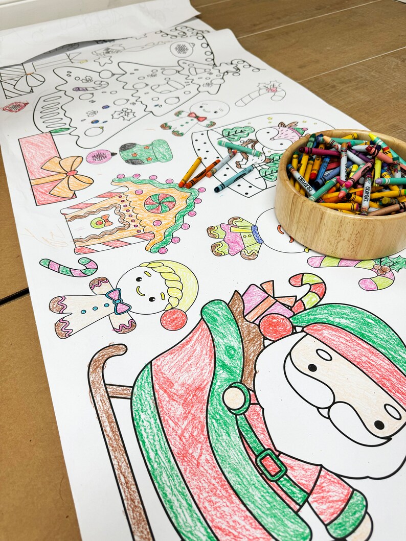 Christmas Giant Coloring and Activity Roll for Kids Coloring Poster ...