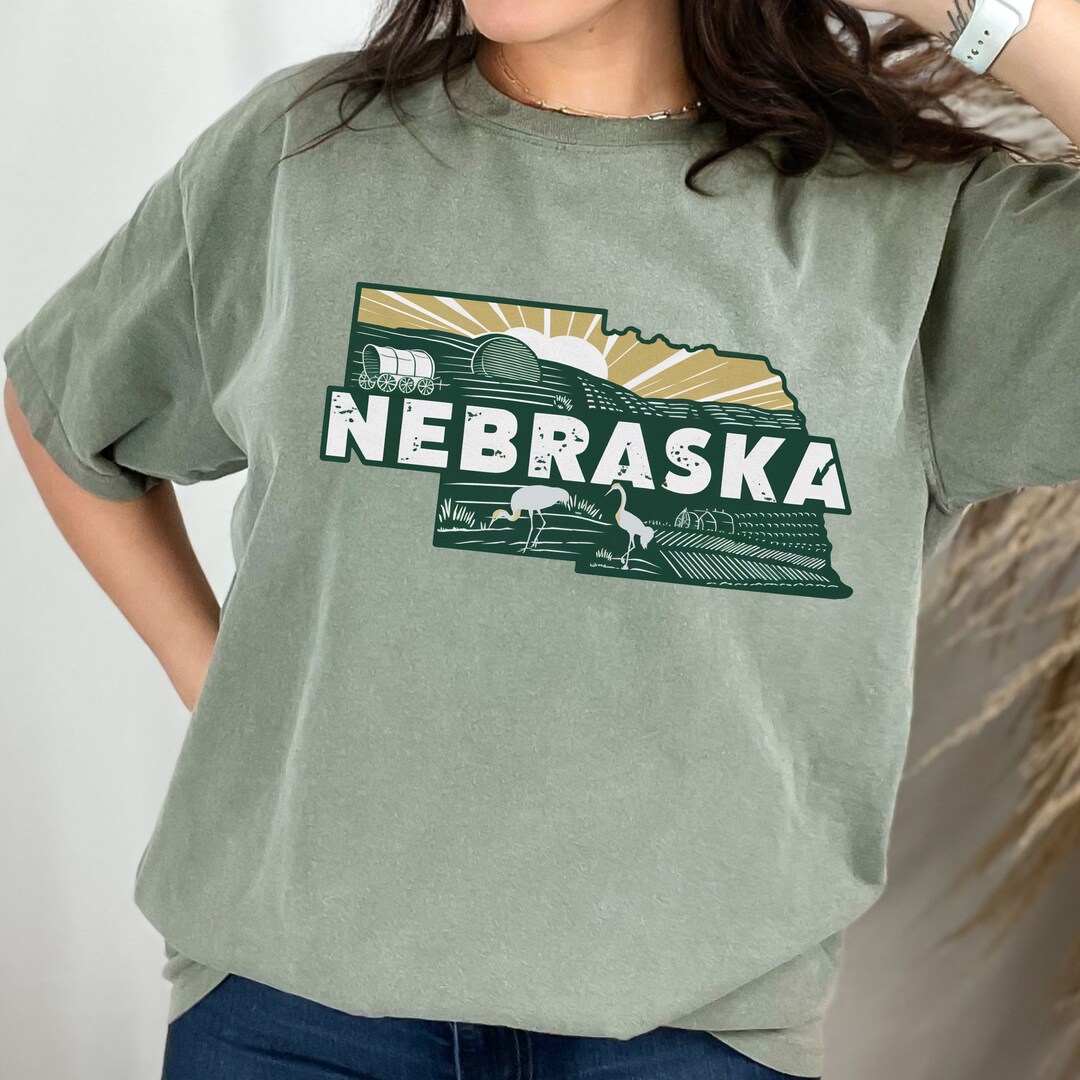 Nebraska Retro Home State Shirt, Custom 50 US States Travel T-shirt ...