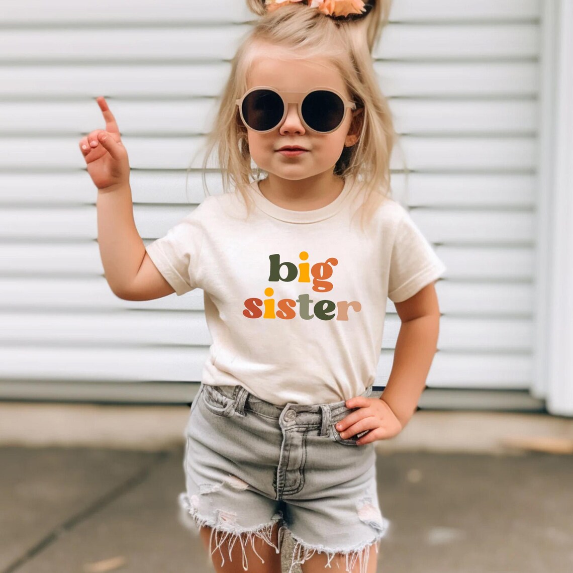 Middle Sister Shirt, Newborn Announcement Siblings Matching Shirts Kids ...