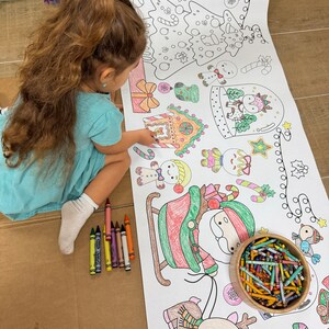 Christmas Giant Coloring and Activity Roll for Kids Coloring Poster ...