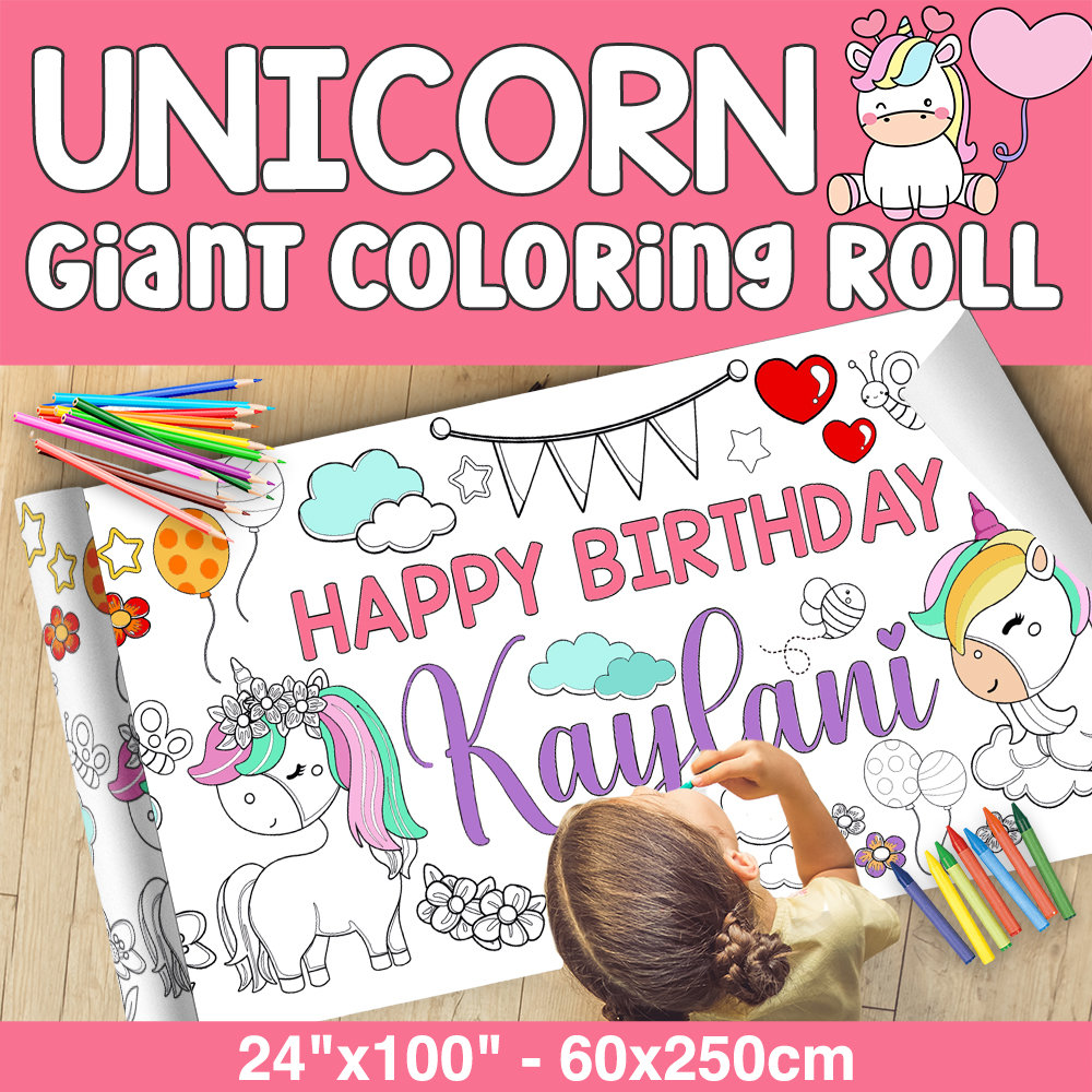 Custom Giant Coloring and Activity Roll for Kids Coloring Poster ...