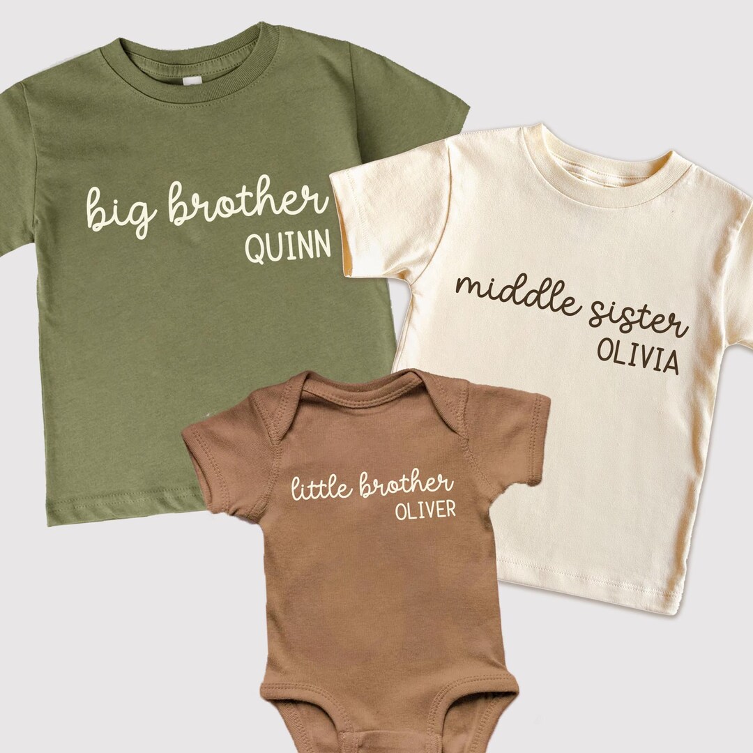 Sibling Reveal Shirts: Baby Brother Custom Bodysuit | Big Brother ...