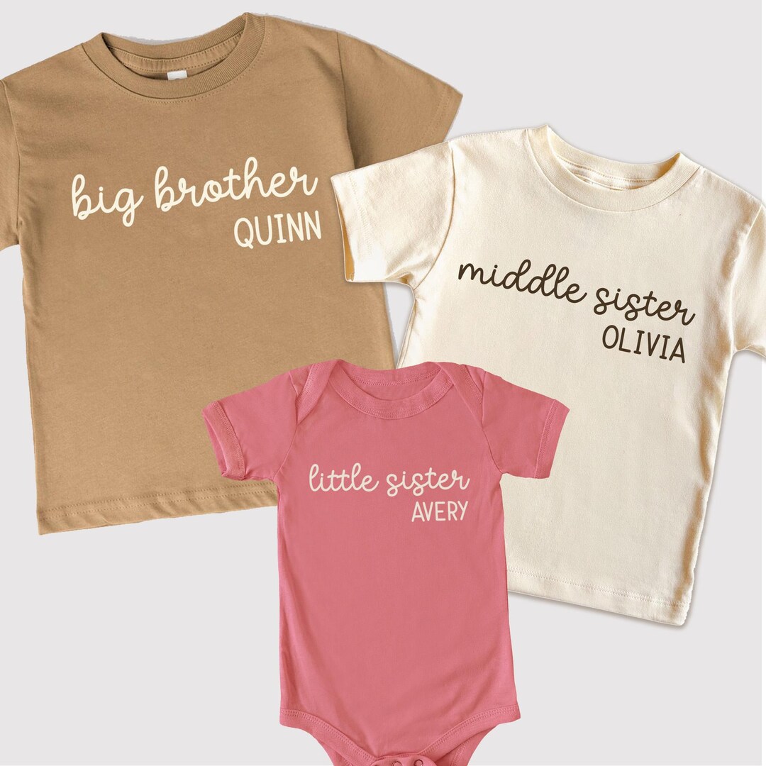 Sibling Reveal Shirts: Pregnancy Announcement Custom Bodysuit | Big ...