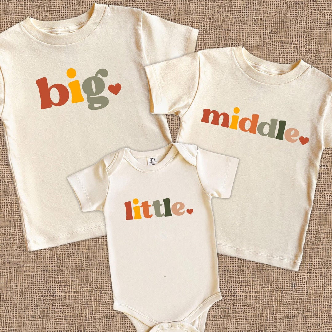 Siblings Matching Gender Neutral Shirts, Newborn Announcement Siblings ...