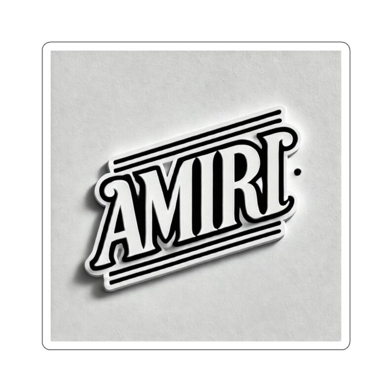 Custom AMIRI Logo Kiss-cut Stickers - Durable Vinyl, Strong Adhesive ...
