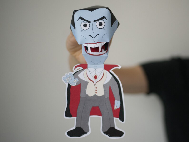 Single-sheet Printable Paper Puppet Building Kit - Zombie, Vampire ...