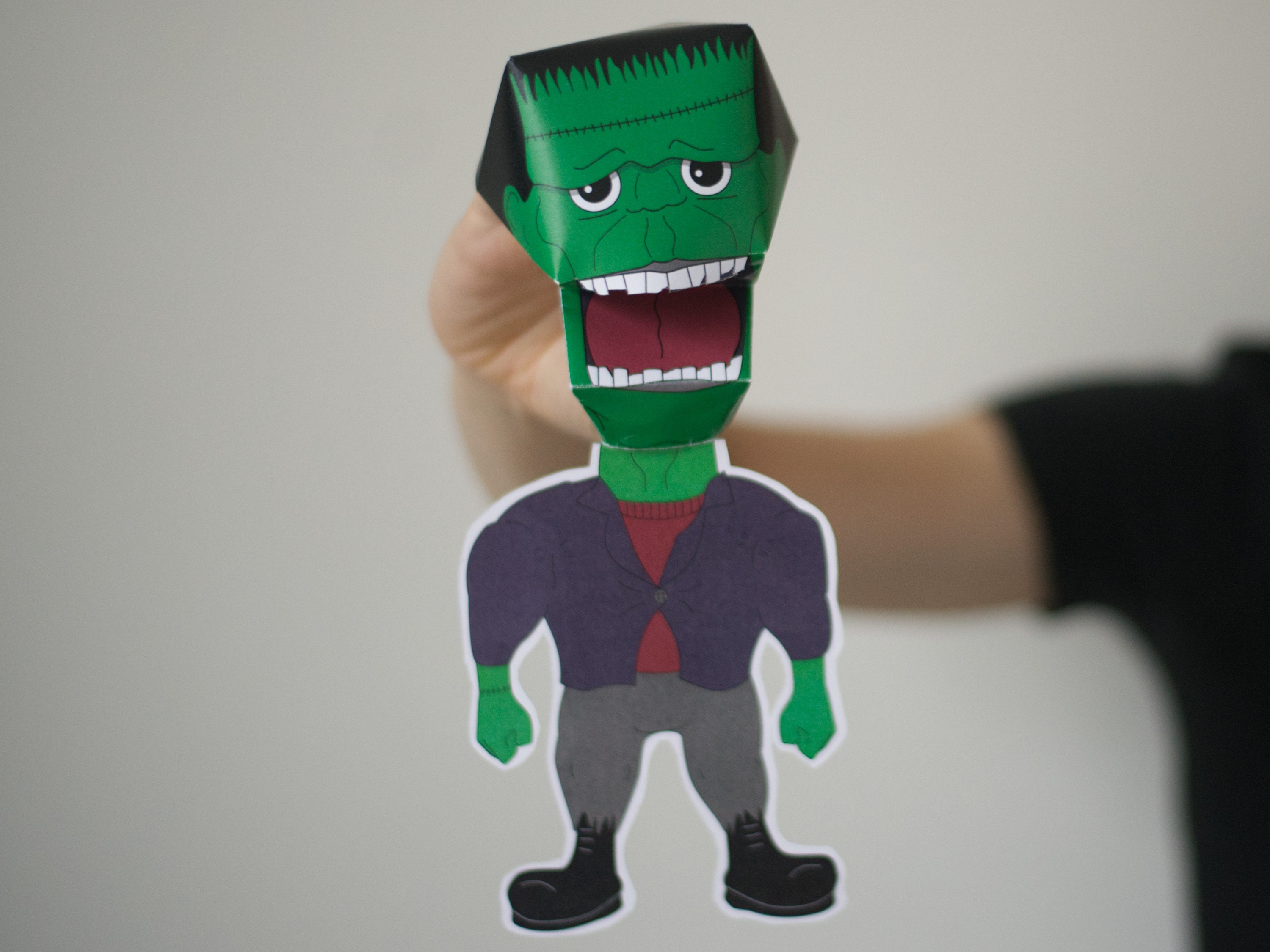 Single-sheet Printable Paper Puppet Building Kit - Zombie, Vampire ...