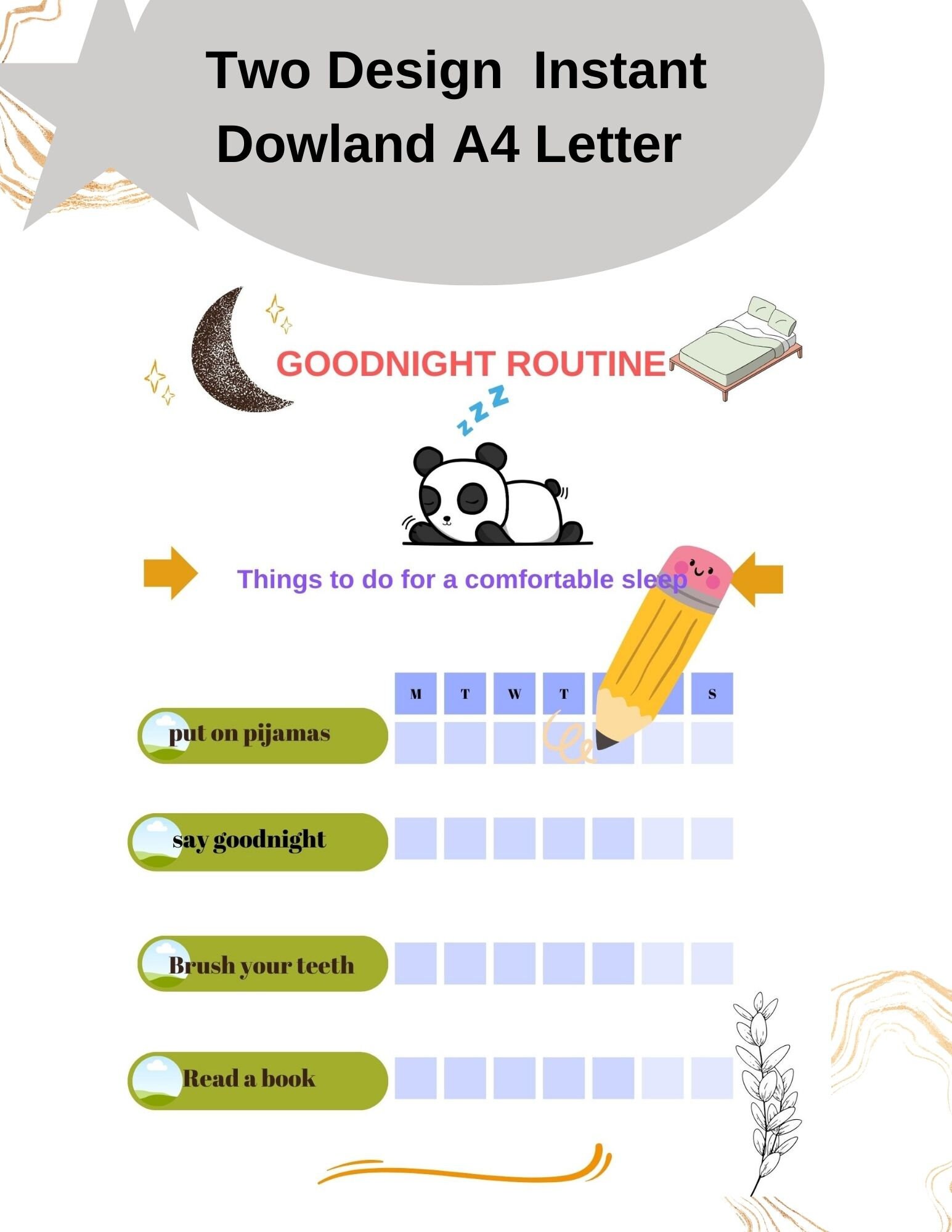 Daily Routine Printable / Printable Routine / Printable Kids Routine ...