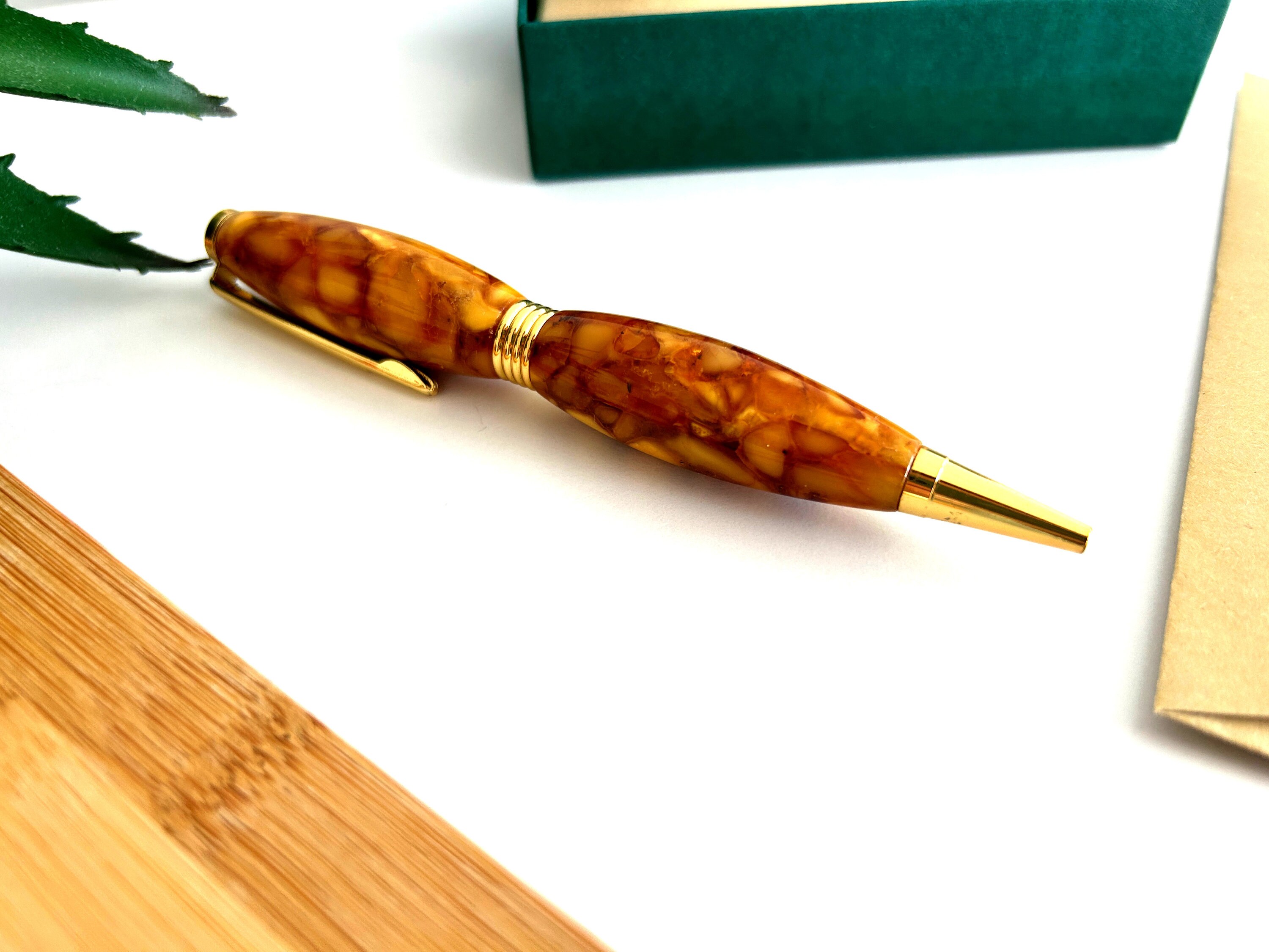 Amber Pen Made of Natural Amber/ Ballpoint Amber Pen/baltic Amber/amber ...