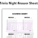 Trivia Night Answer Sheet - Multiple Round Quiz Printable Score Page - Etsy