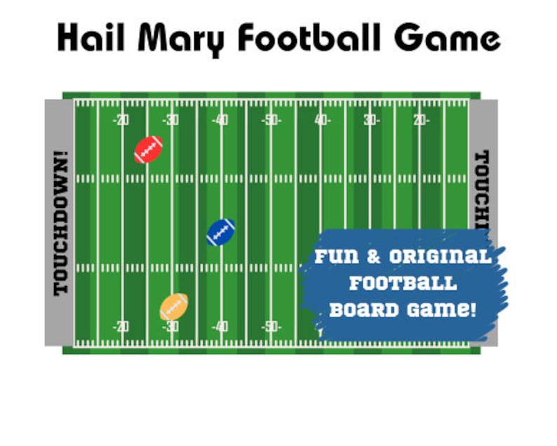 Hail Mary Football Dice & Board Game - Instant Download Sports Game - Etsy