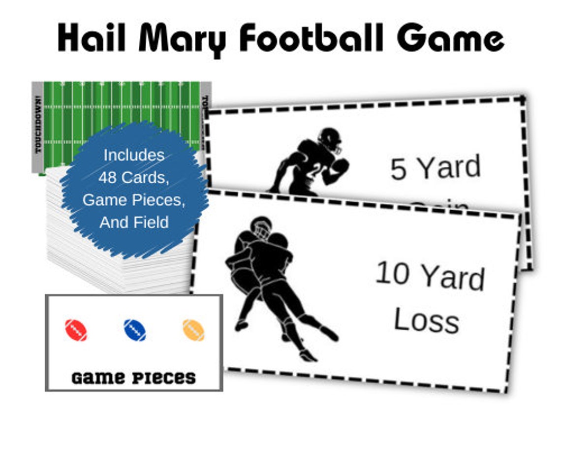 Hail Mary Football Board Game, Super Bowl Party (digital Download) - Etsy