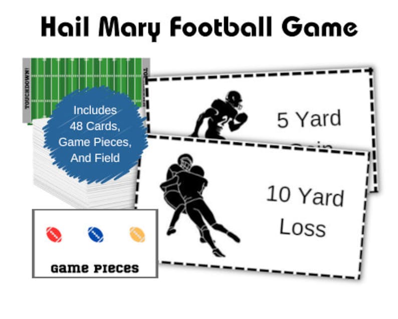 Hail Mary Football Dice & Board Game - Instant Download Sports Game - Etsy