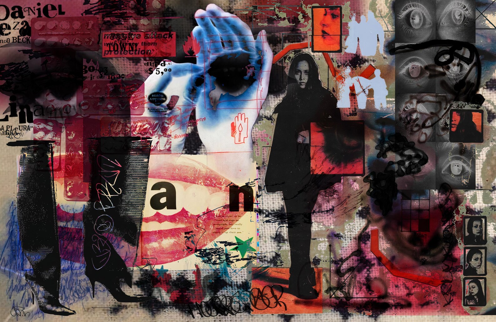 Aesthetic Grunge Punk Collage Desktop Wallpaper, Computer Wallpaper - Etsy