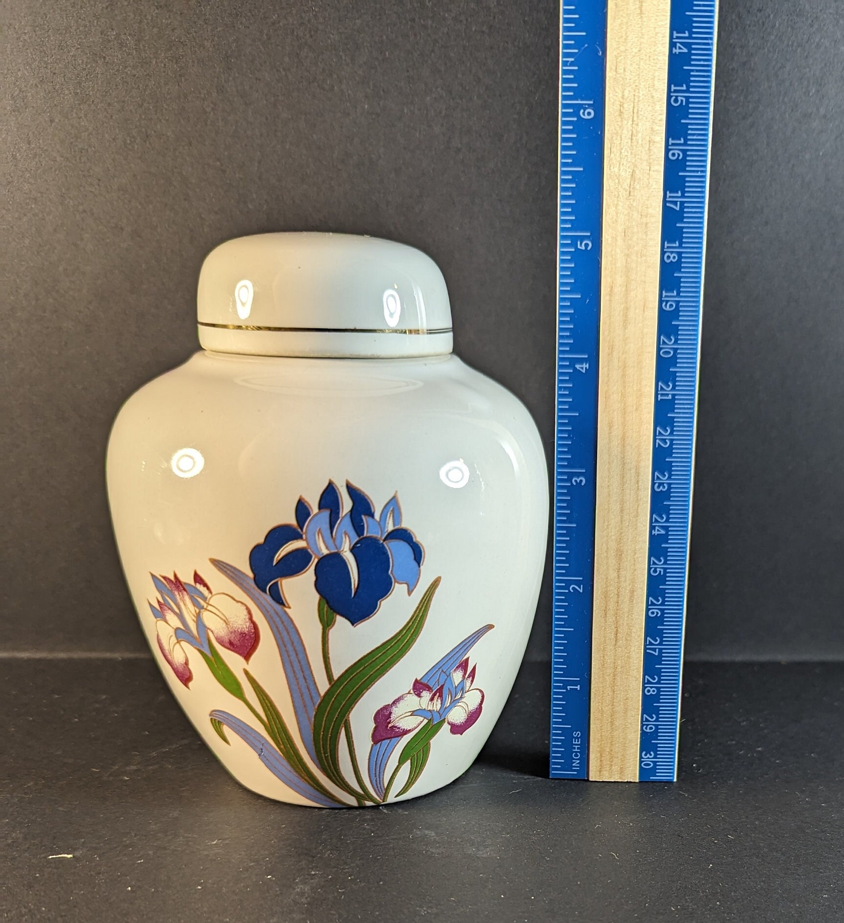 Vintage Handpaited Ginger Jar - Etsy