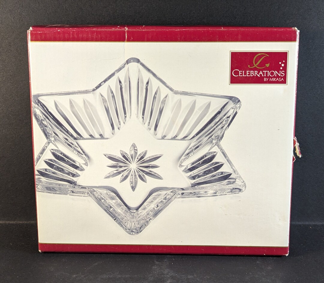 Vintage Makasa Celebrations Crystal 7.5" Holiday Star Collection Candy ...