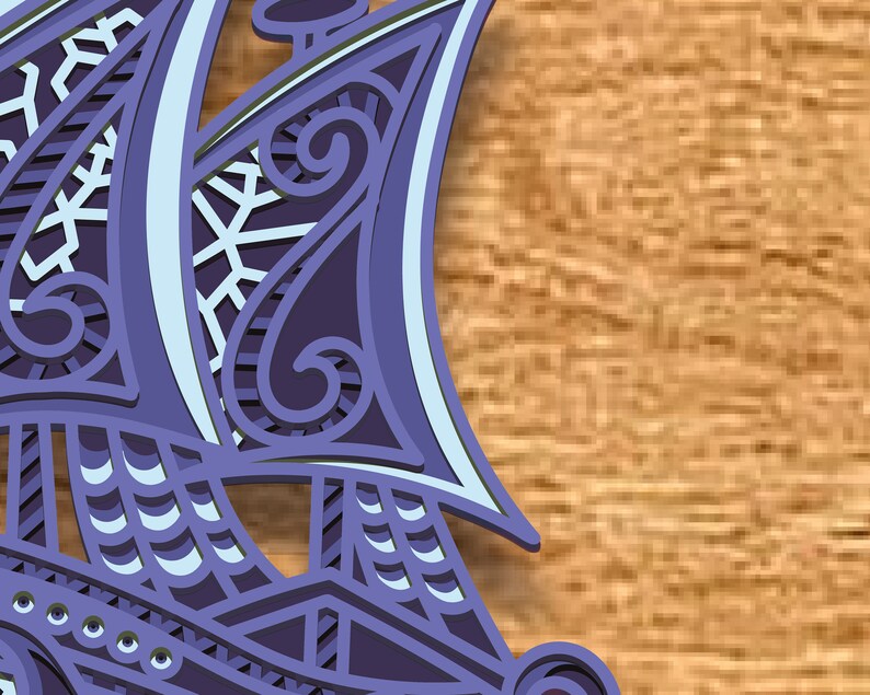 Pirate Ship Multilayer SVG: Laser Cut Mandala Panel (digital Download ...