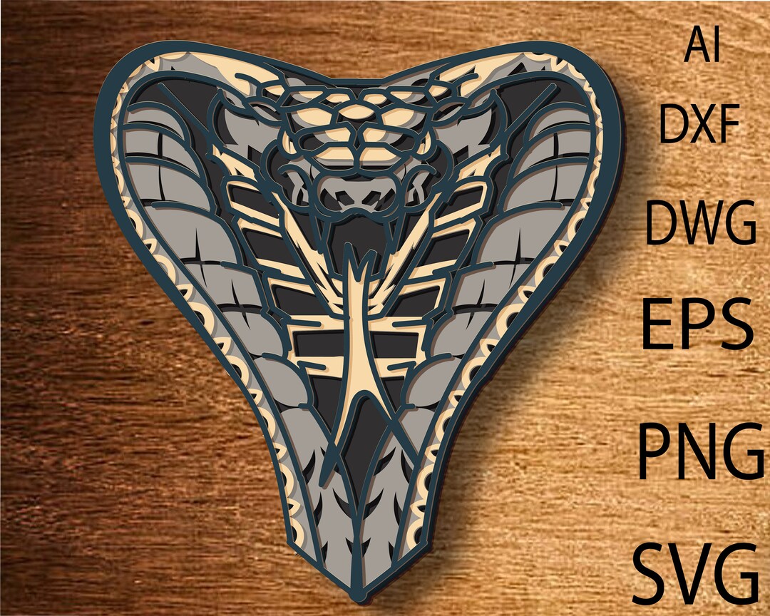 Snake Laser Cut File, Layered Svg, Vector Design, Dxf File for Laser ...