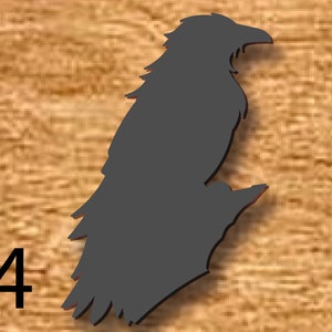 Raven Multilayer Svg,laser Cut File,3d Layered DXF Laser Cut,raven ...