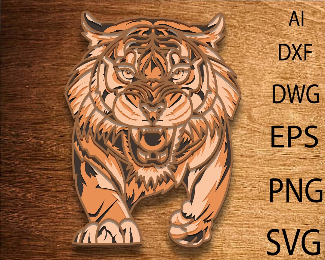 3D Tiger Mandala SVG File: Layered Paper Cut Design (digital Download ...