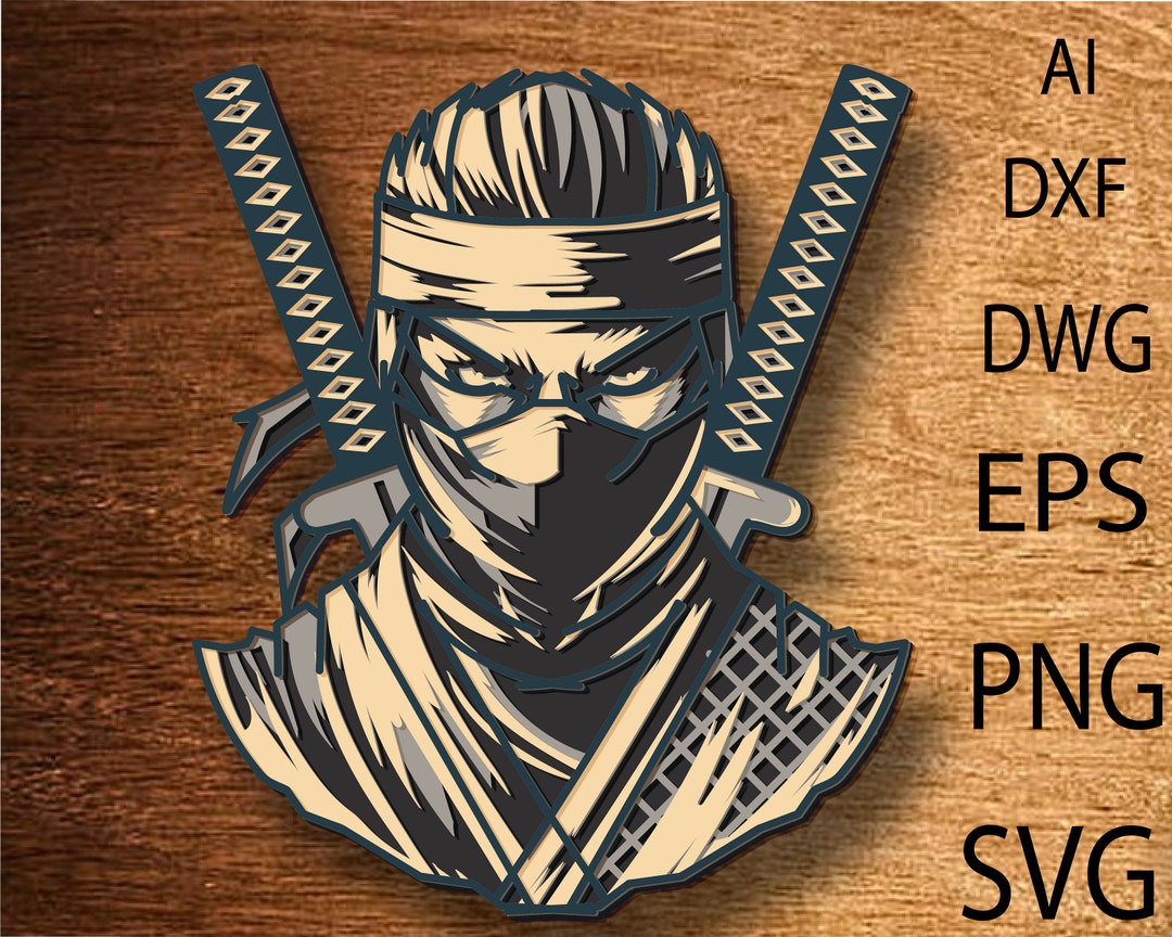 Ninja Multilayer Svg,ninja 3D Mandala,ninja Paper Cut,plywood Cut 3D ...
