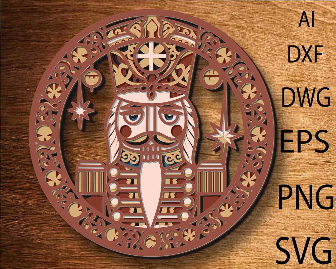Nutcracker Soldier Multilayer SVG,3D Mandala,laser Cut,paper Cut File ...