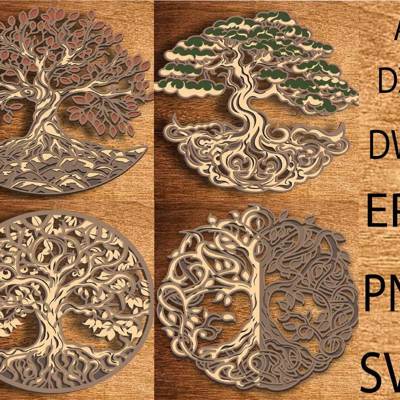 Laser Cut Tree Svg - Etsy