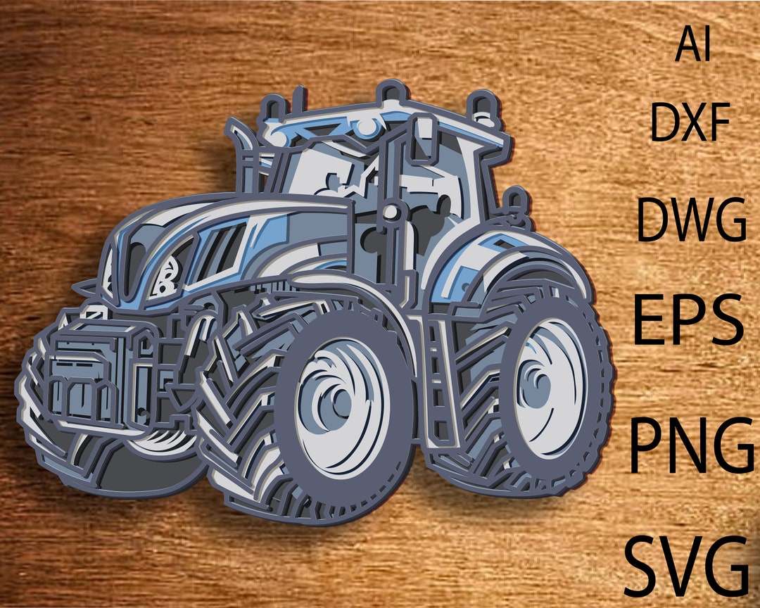 Tractor Multilayer SVG File: Farmhouse Decor, Laser Cut, Cricut ...