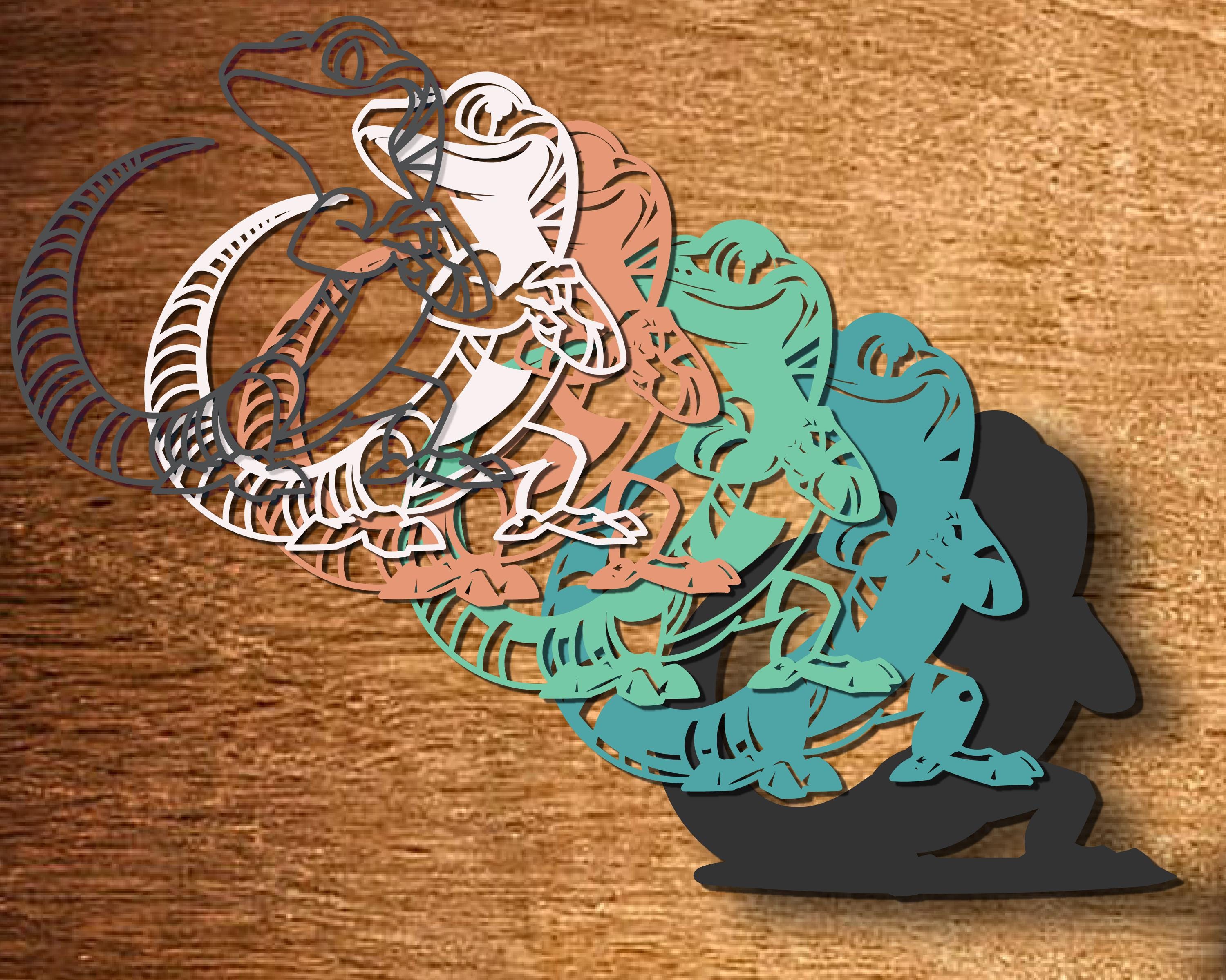 Lizard Multilayer SVG,3D Mandala,laser Cut,paper Cut File,diy Cutting ...