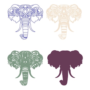 Elephant Multilayer SVG, 3D Mandala SVG Files, Multilayer Panel for ...