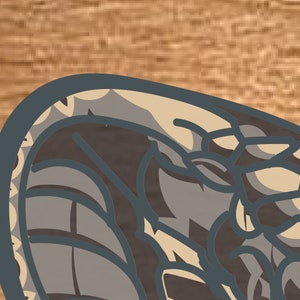 Snake Laser Cut File, Layered Svg, Vector Design, Dxf File for Laser ...