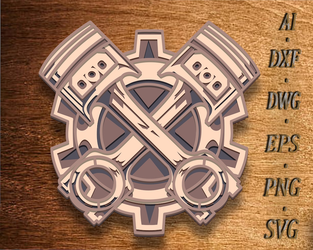 Piston Multilayer SVG Files for Cricut Projects, 3D Mandala SVG, Cnc ...