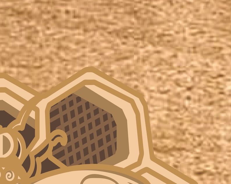 3D Bee Mandala SVG, Laser Cut File, Multilayer Zentangle (digital ...