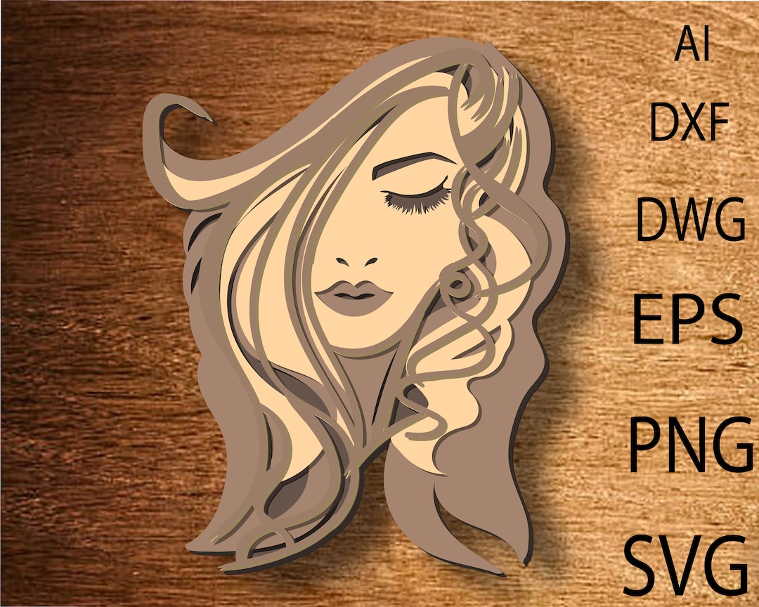 Multilayer Laser Cut File, Woman Dxf File, SVG Ai EPS Dxf Laser Cut ...
