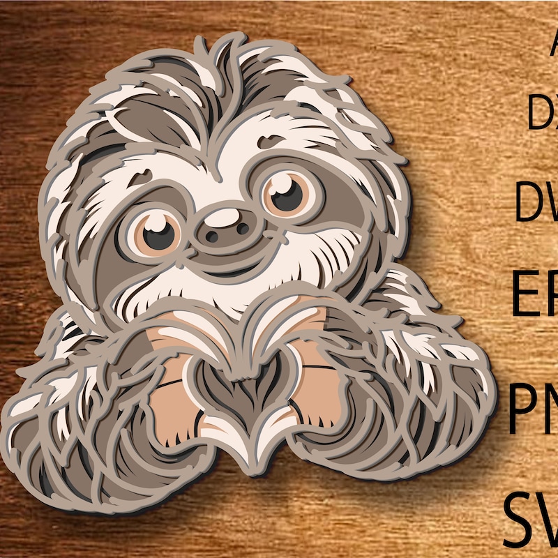 Birthday Sloth Svg - Etsy