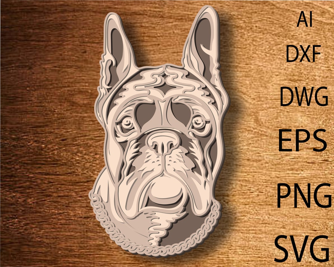 3D French Bulldog Mandala SVG File,3d Layered Dog,french Bulldog ...