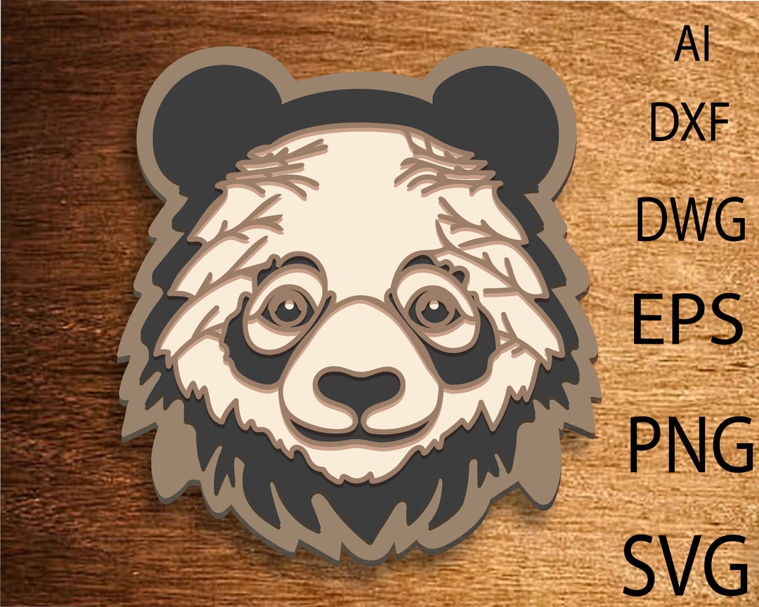 Panda Multilayer Svg Mandala Multilayer SVG. Digital File Panda Laser ...