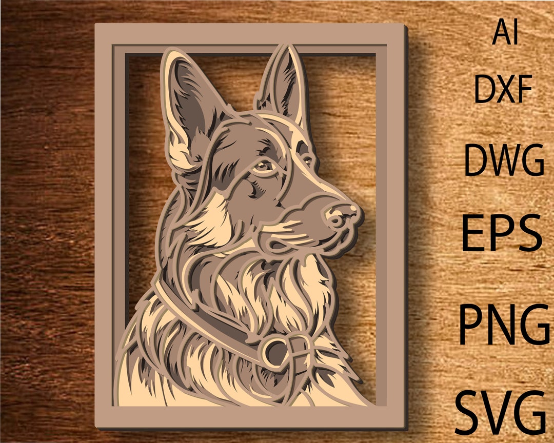 German Shepherd Dog Multilayer SVG. Digital File German Shepherd Dog ...