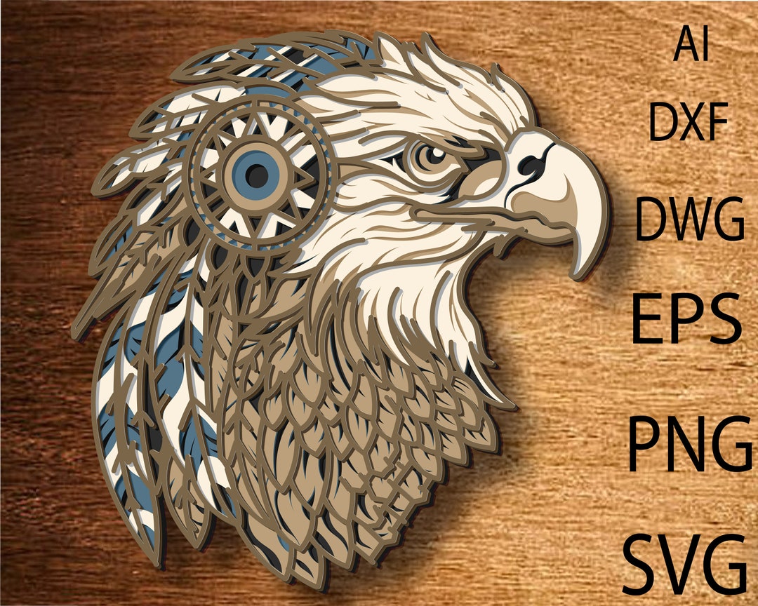 Eagle Multilayer SVG,3D Mandala,laser Cut,paper Cut File,diy,plywood ...