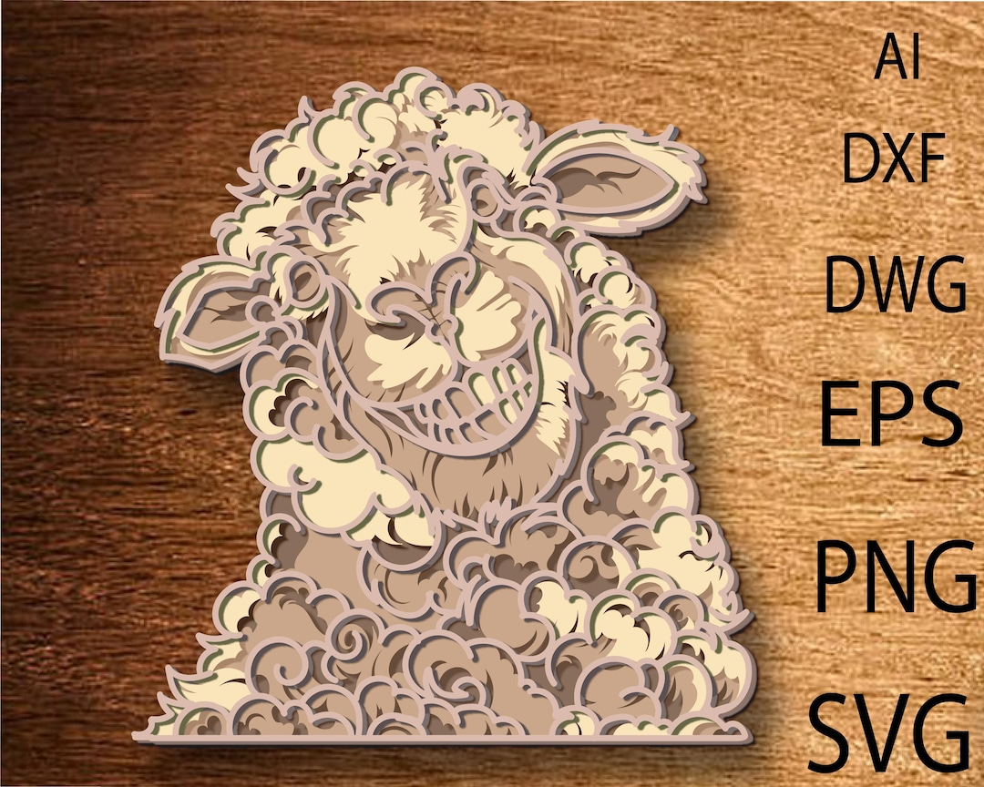 Sheep Multilayer Svg,sheep Cut File,sheep Laser Cut 3D Layer, Plywood ...