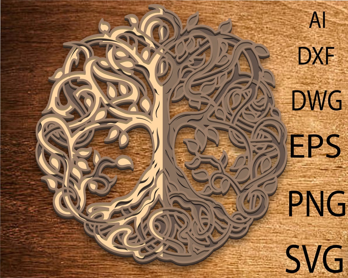 Tree of Life Bundle Multilayer SVG, Mandala,laser Cut,paper Cut File ...