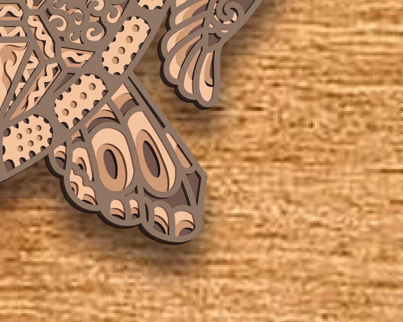 Sea Turtle Laser Cut File Multilayer SVG Instant Download - Etsy