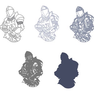 3D Knight Mandala Svg ,3D Layered Svg ,multilayer Svg Files,knight ...