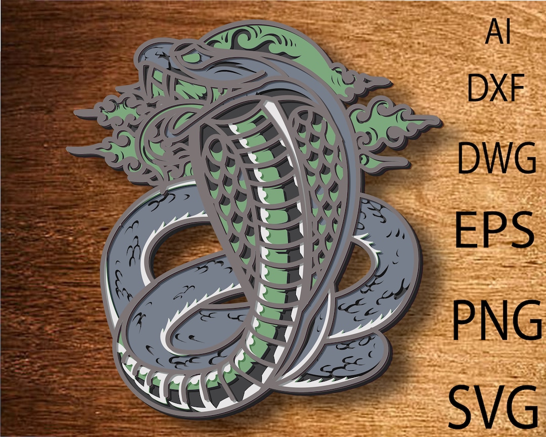 Snake Multilayer Svg,snake Cut File,snake Laser Cut 3D Layer, Plywood ...