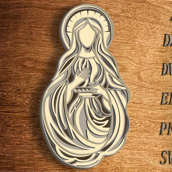 Laser Cut Mary Svg - Etsy