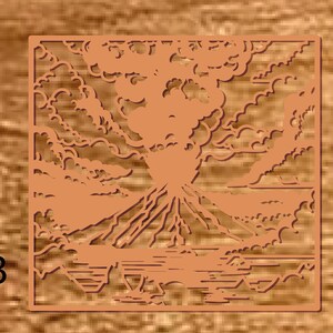 3D Layered Volcano Mandala SVG: Laser Cut Files, CNC Router Template ...