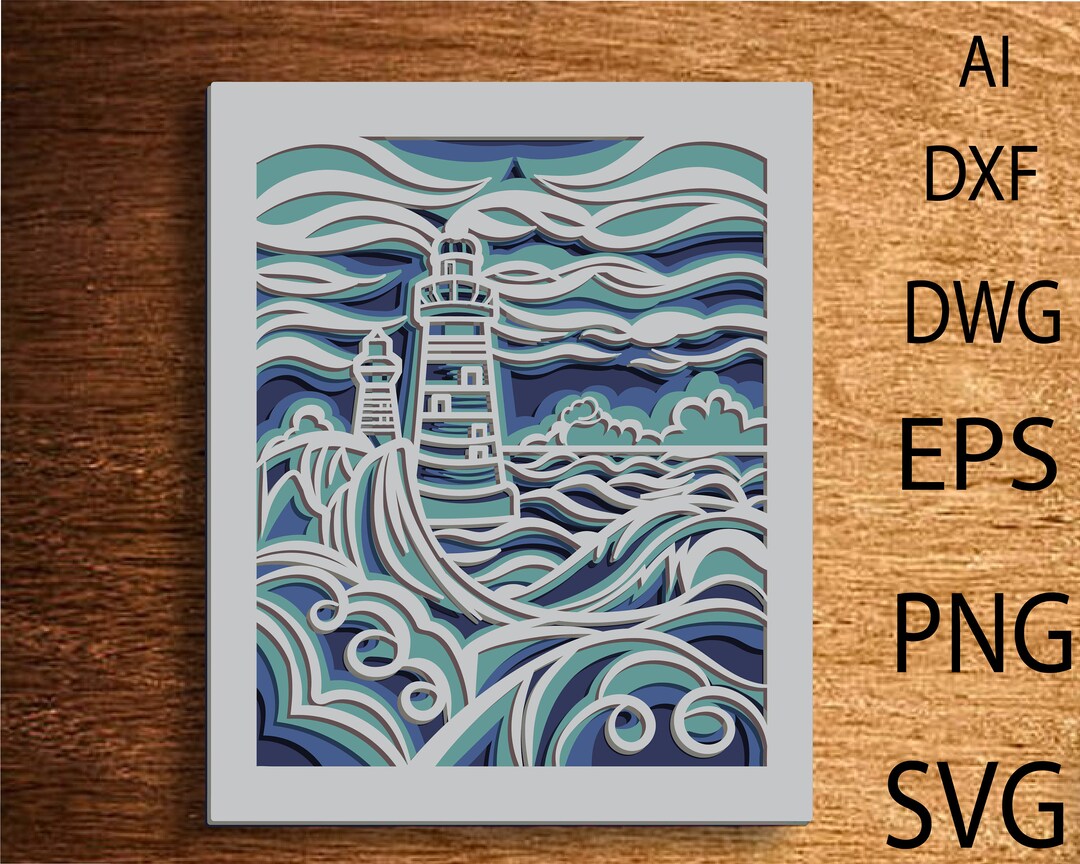 Lighthouse Multilayer SVG,3D Mandala,laser Cut,paper Cut File,diy ...