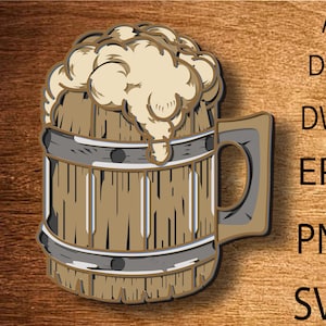 Beer 3D Layers SVG File ,laser Cut Home Decor,3d Layer Beer ,beer SVG ...